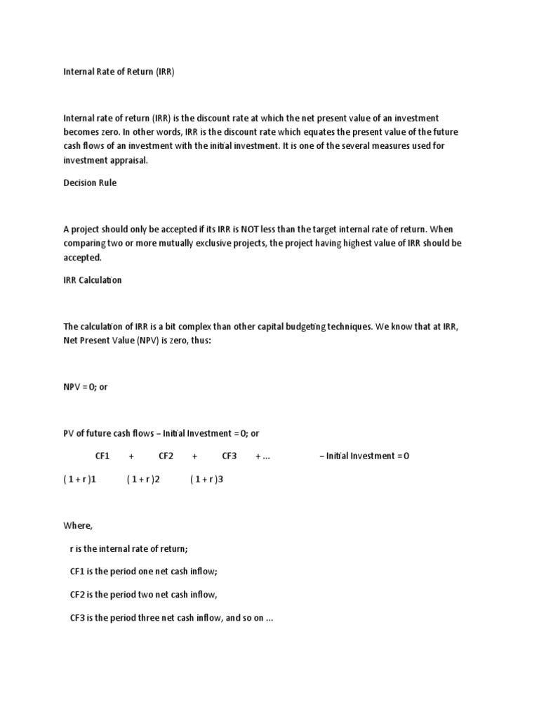 NPV Calculation | PDF | Net Present Value | Internal Rate Of Return