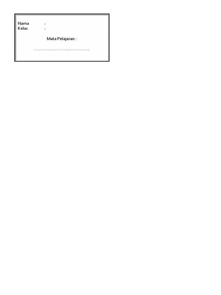 Format Label Buku | PDF