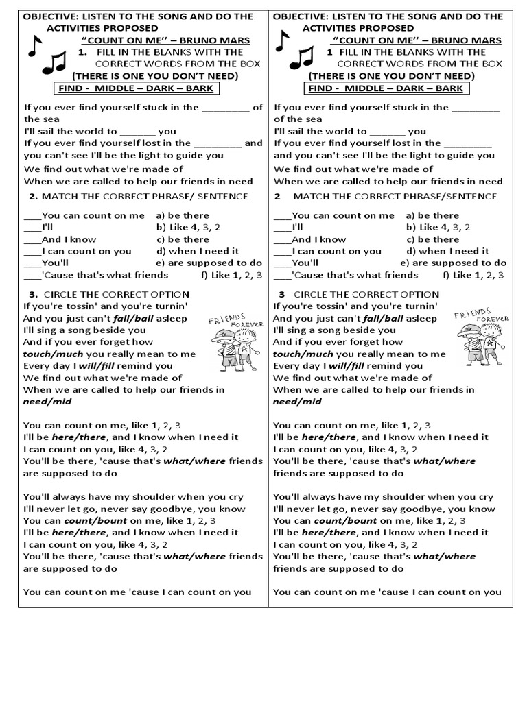 Song Activities | PDF
