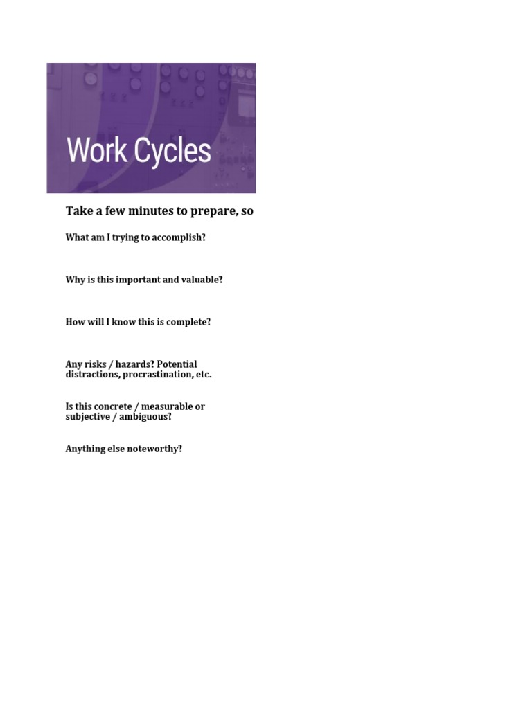 Ultraworking - Work Cycles v2.2 | PDF | Psychological Concepts | Cognition