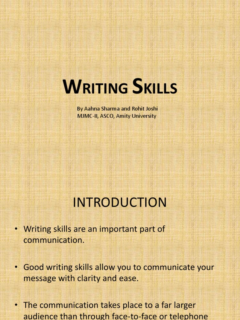 Writing Skills PDF | PDF | Proofreading | Learning