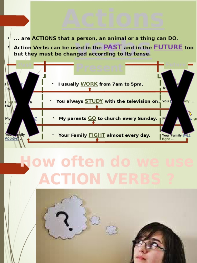 Simple Present Action Verbs - 89527 | PDF