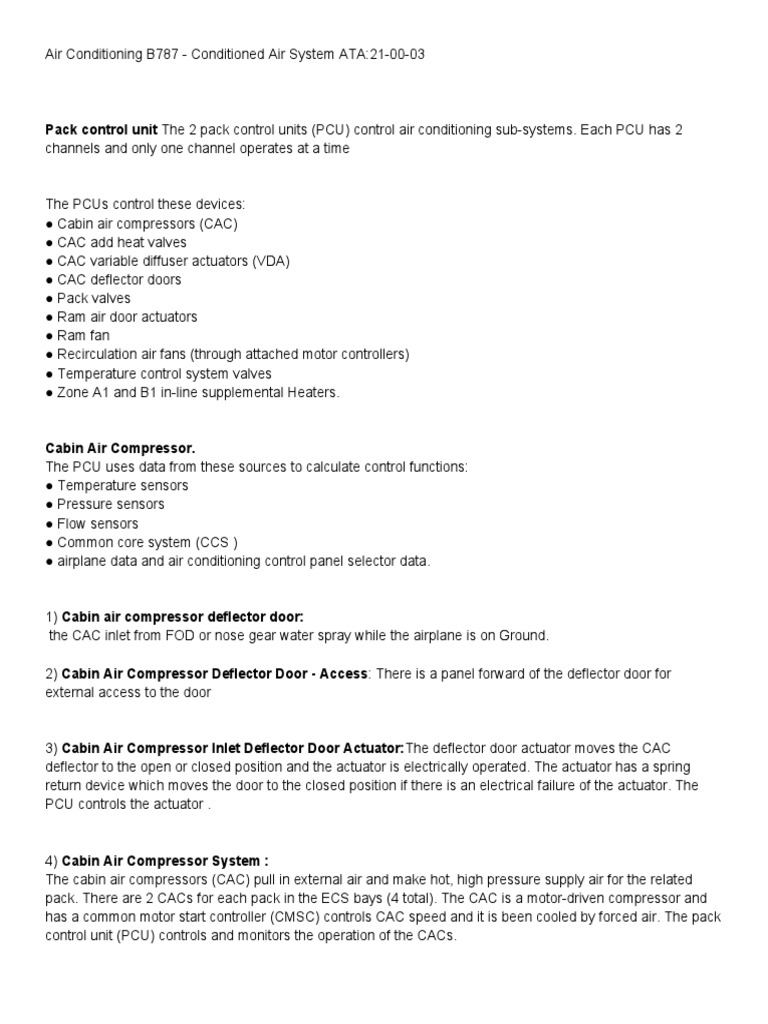 Air Conditioning B787 Verslag - Odt | PDF | Heat Exchanger | Valve