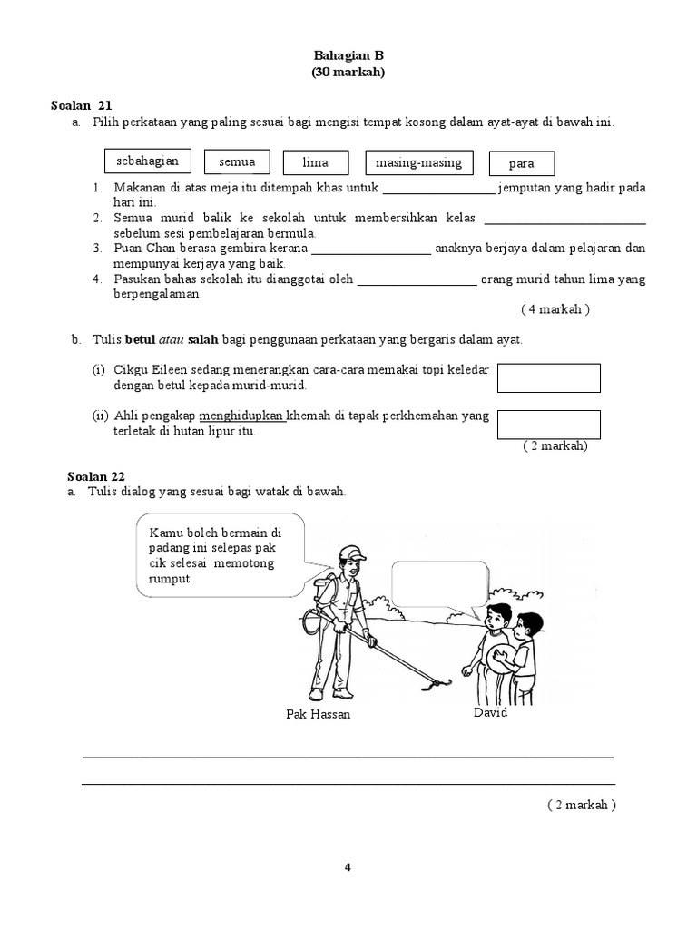 Bahasa Melayu Tahun 5 Modul 1 Bahagian B Pdf