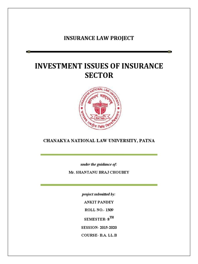 Insurance Law Project | PDF | Life Insurance | Insurance