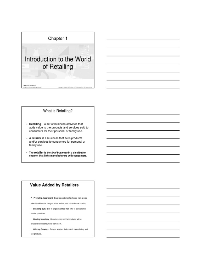 Retail - Introduction To The World of Retailing | PDF | Retail ...