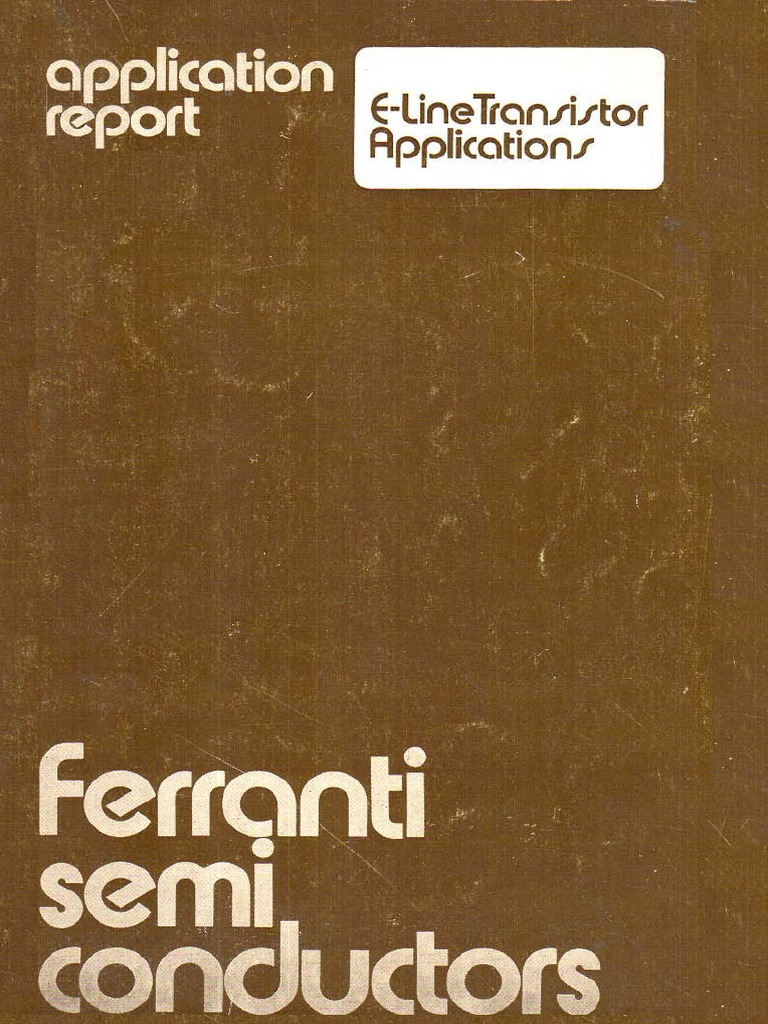 Ferranti - E Line Transistor Applications 1974 | PDF