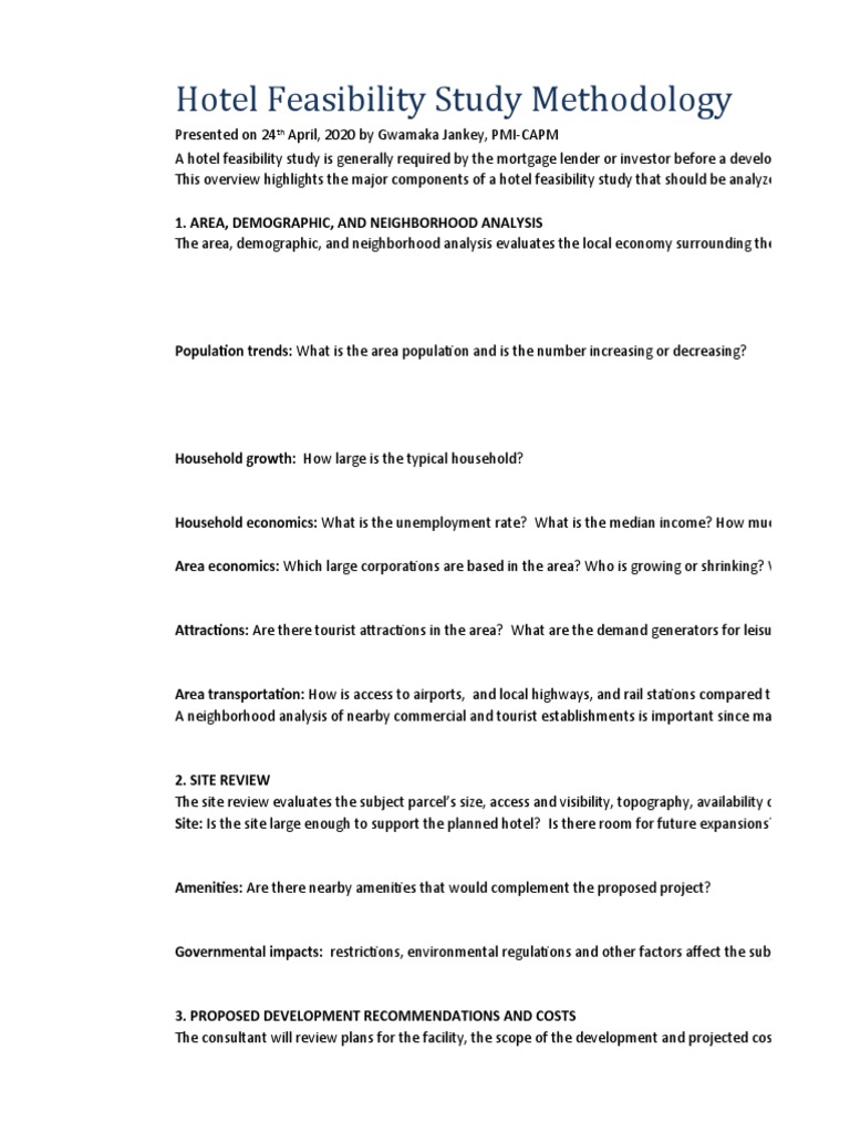 Feasibility Form | Download Free PDF | Feasibility Study | Hotel