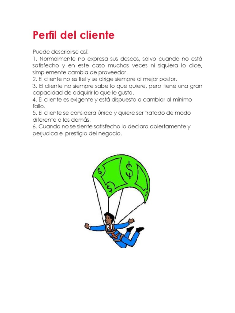 Perfil Del Cliente PDF | PDF