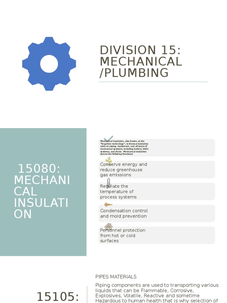 Division 15 Mechanical & Plumbing Overview | PDF | Pipe (Fluid ...
