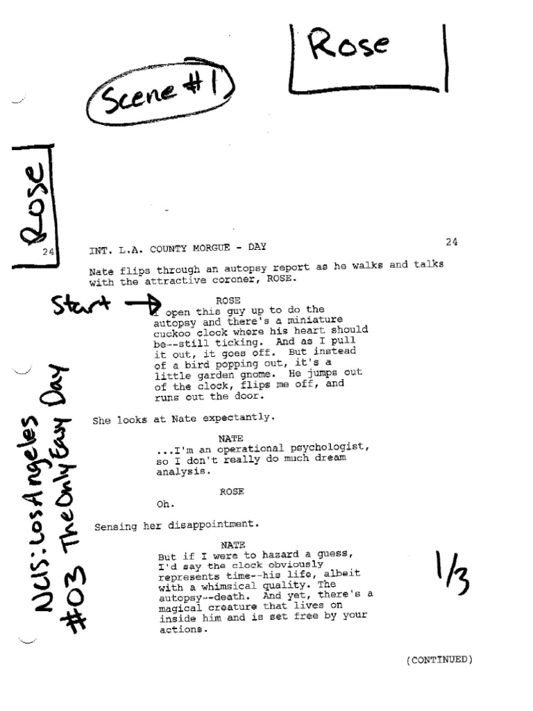 ROSE Ncis Sides | PDF