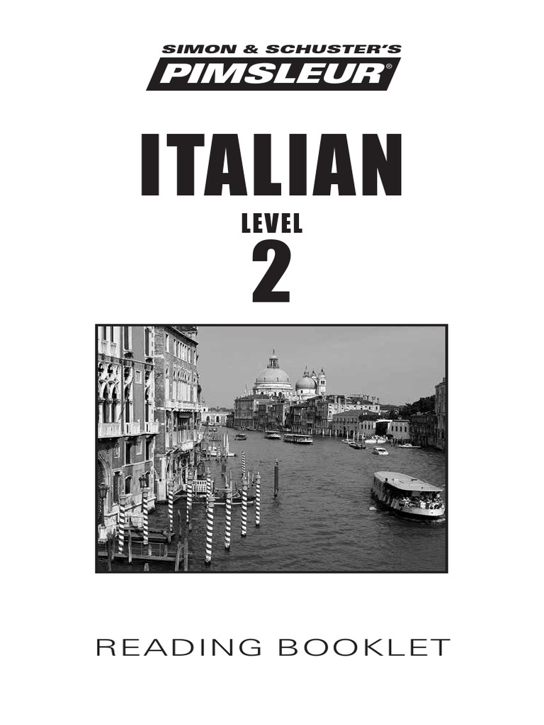 Pimsleur Italian 2 - Reading Booklet | PDF | Pizza