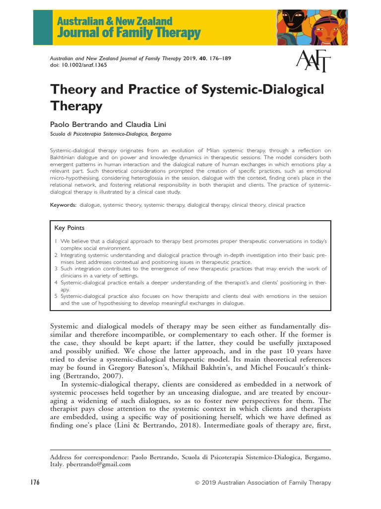 Systemic-Dialogical Therapy Explained | PDF | Family Therapy ...