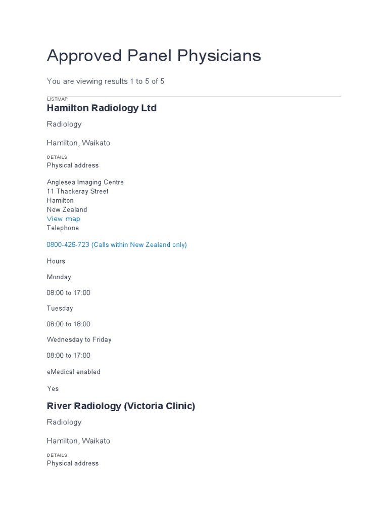 Approved Panel Physicians | PDF