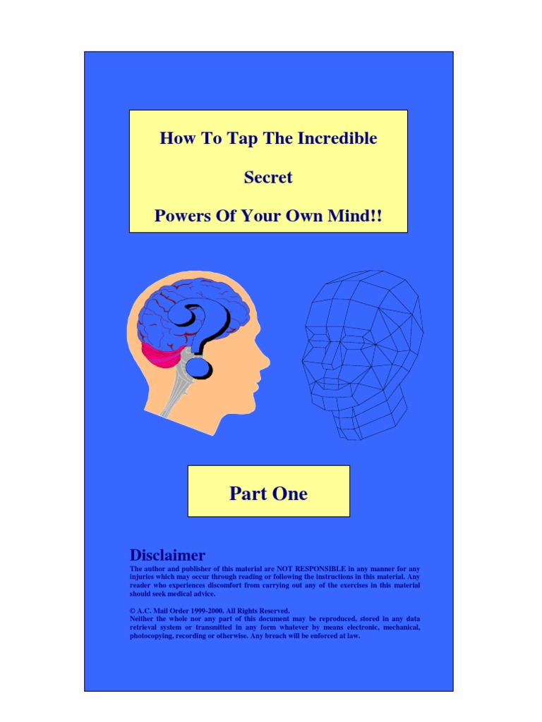 How To Tap The Incredible Secret Powers of Your Mind | PDF | Hypnosis ...