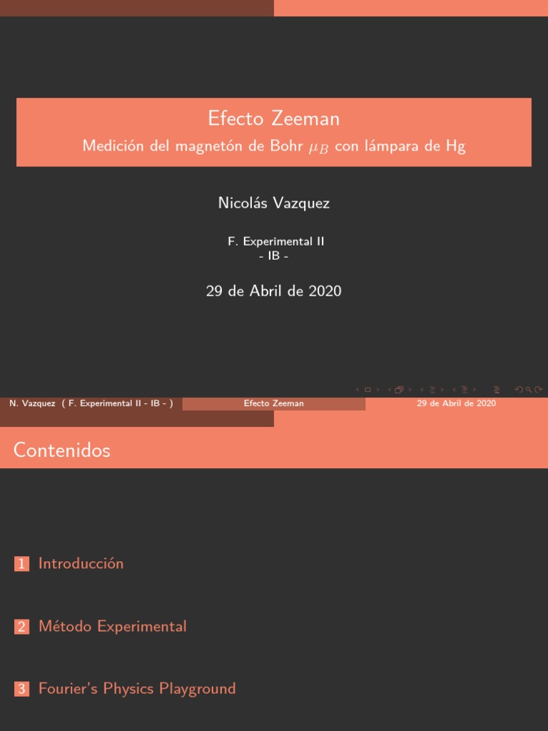 Efecto Zeeman Charlita Video | PDF | Ecuación de Schrödinger | Línea espectral