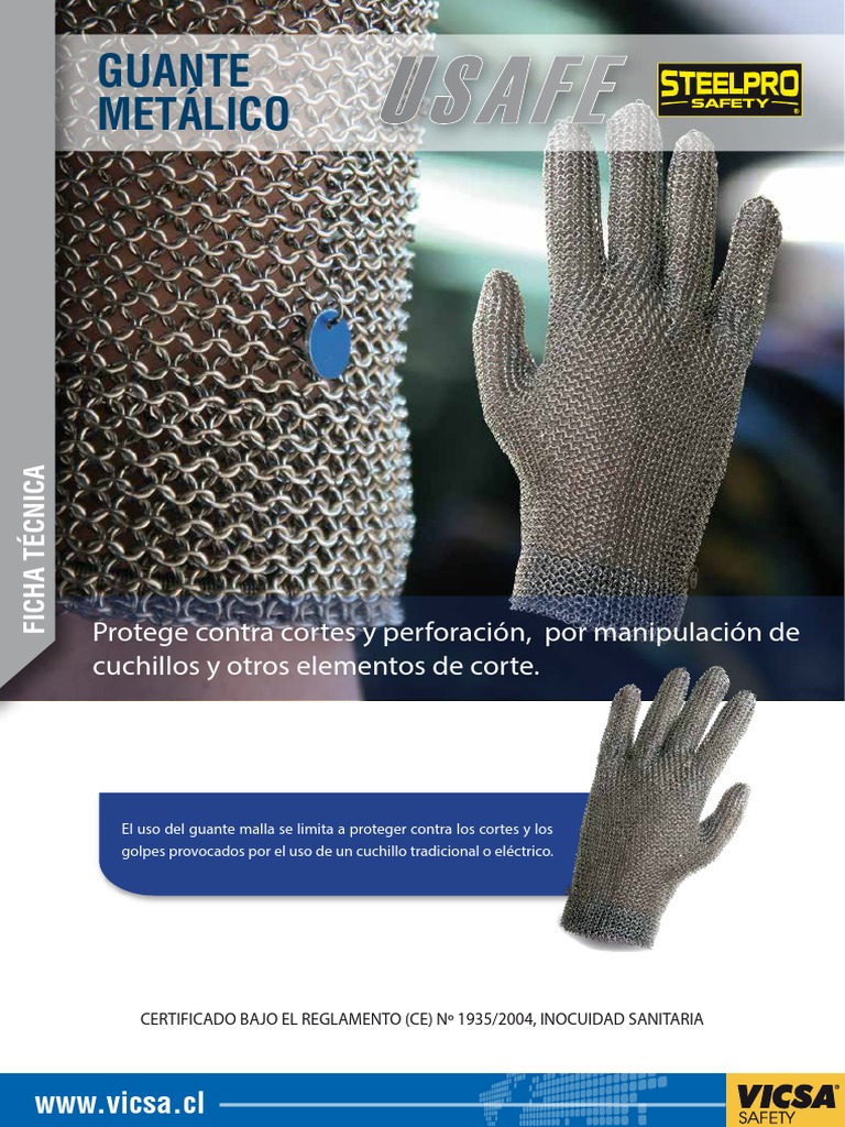 Ficha Tecnica de Guante Anticorte PDF | PDF | Guante | Cuchillo