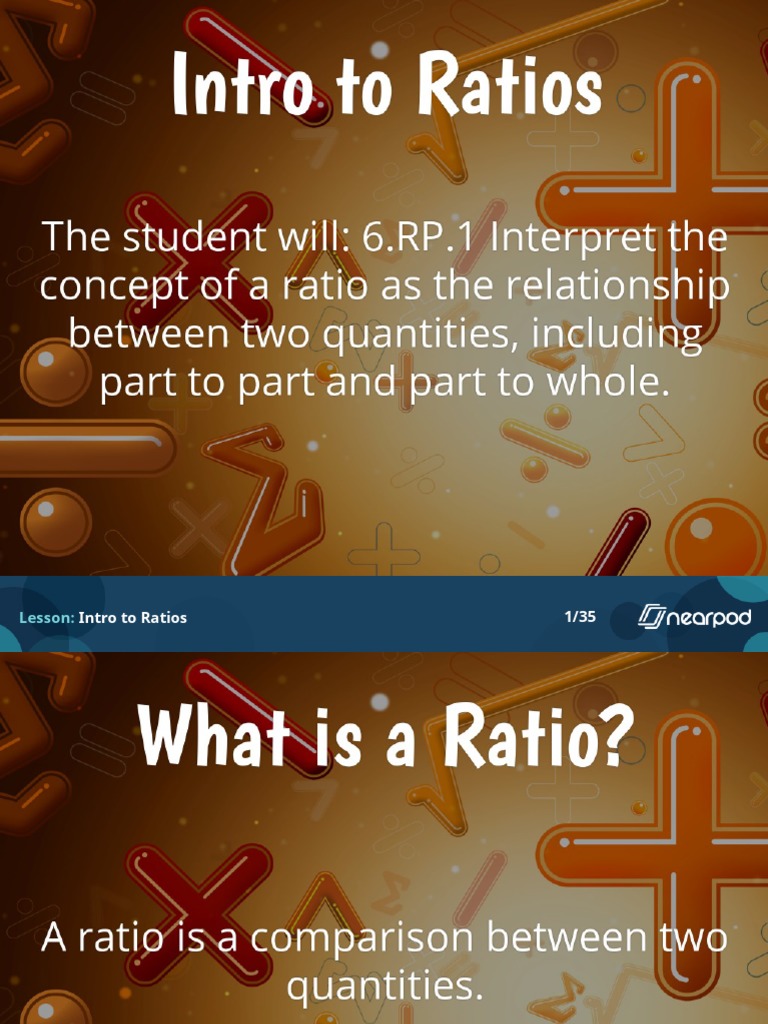Intro To Ratios Nearpod | PDF | Leisure