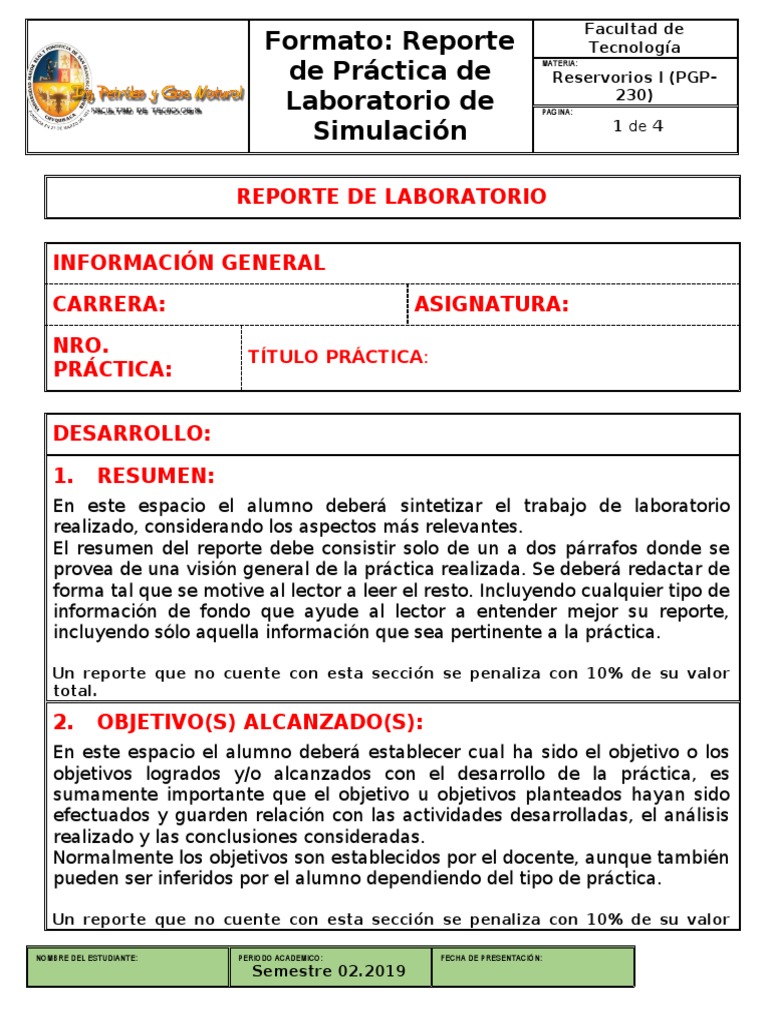 Formato de Reporte de Laboratorio | PDF | Simulación | Laboratorios