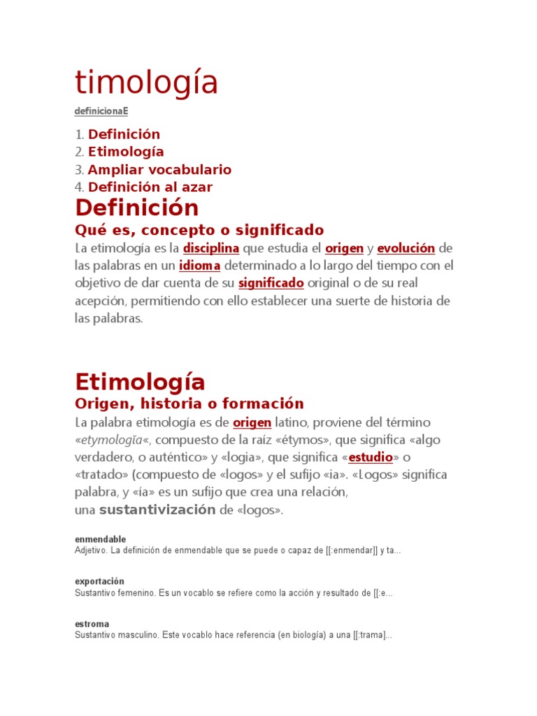 Etimologia 2 | PDF | Palabra | Lingüística