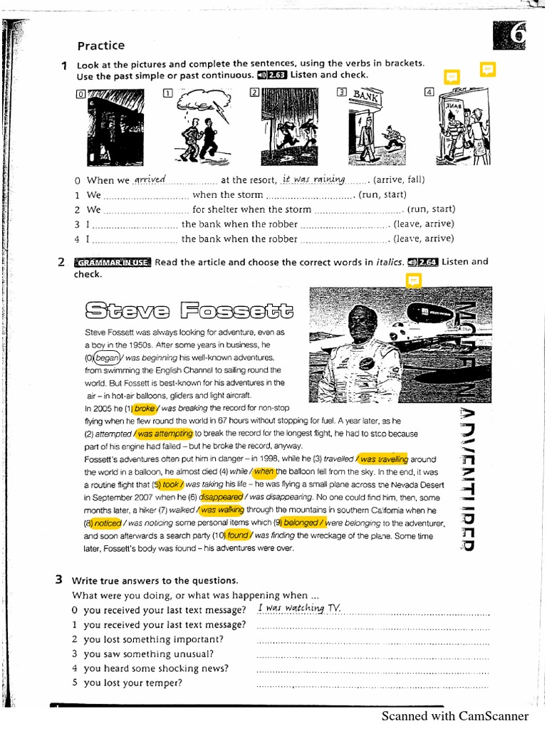 Past Cont - Past Perfect PDF | PDF