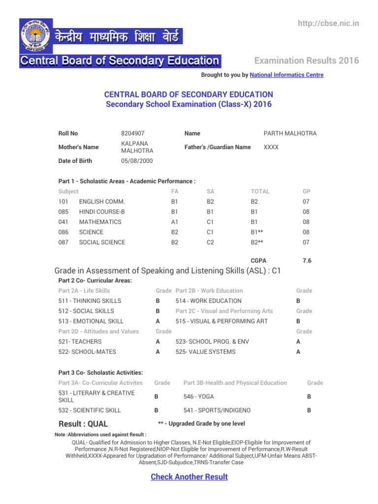 CBSE 10th Results PDF | PDF | Educational Assessment And Evaluation ...