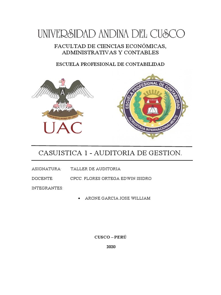 Tarea Auditoria Casuistica 1 | PDF | Auditoría | Contabilidad