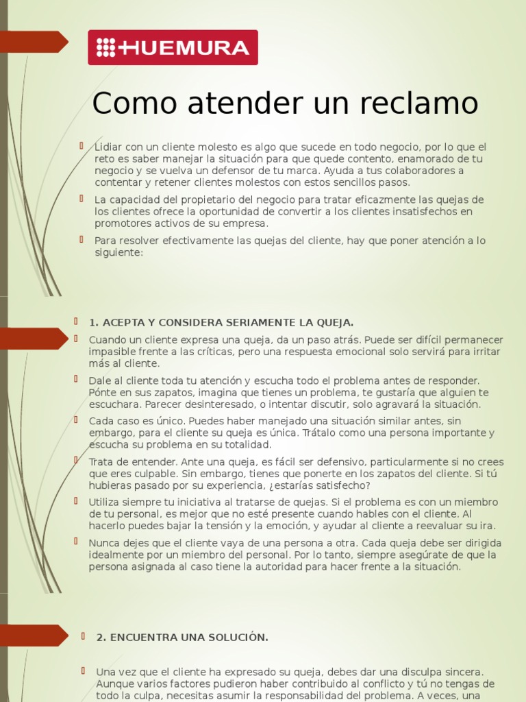 Manejo de Reclamos | PDF | Cliente | Science