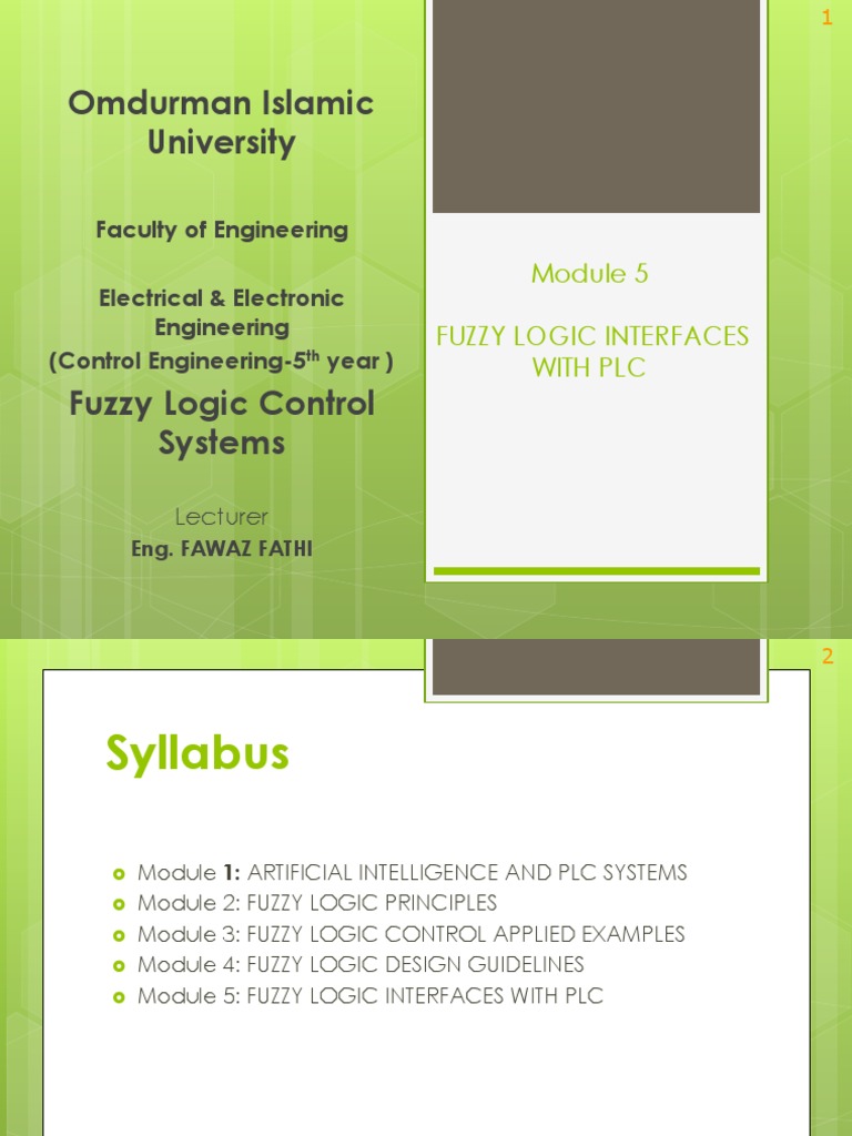Lecture5 - FUZZY LOGIC INTERFACES WITH PLC | PDF | Programmable Logic ...