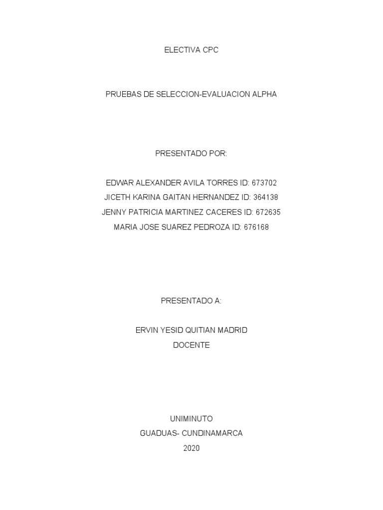 Electiva CPC | PDF | Evaluación | Sicología