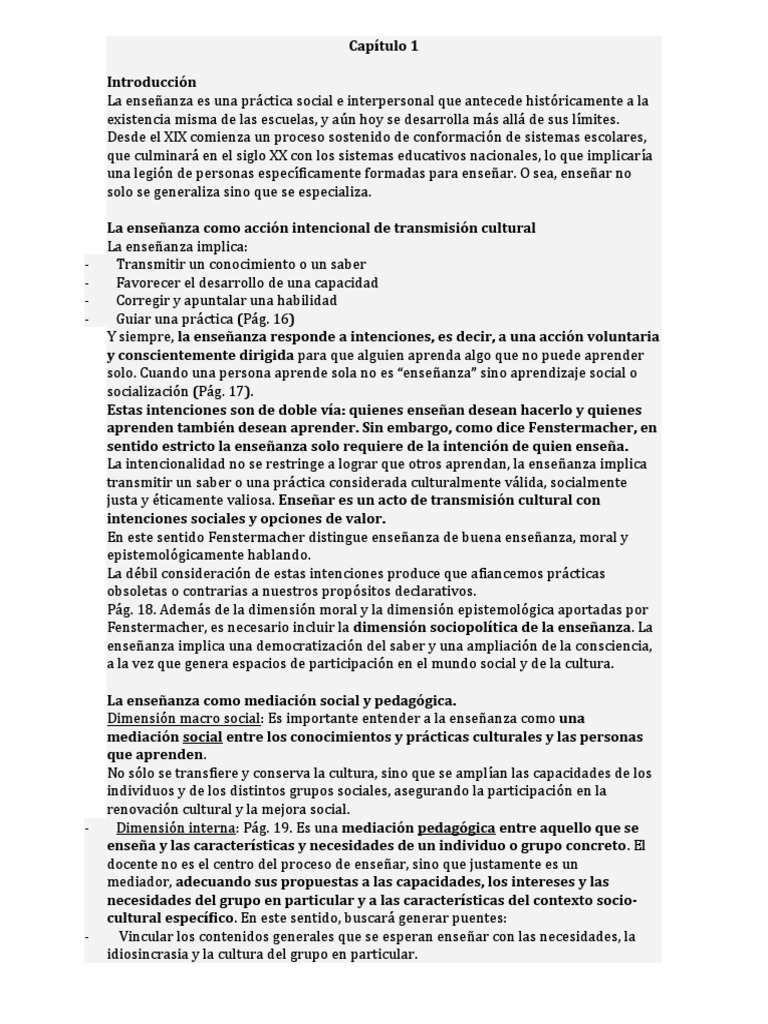 Resumen Cap 1 y 2 Davini | PDF | Aprendizaje | Conceptos psicologicos