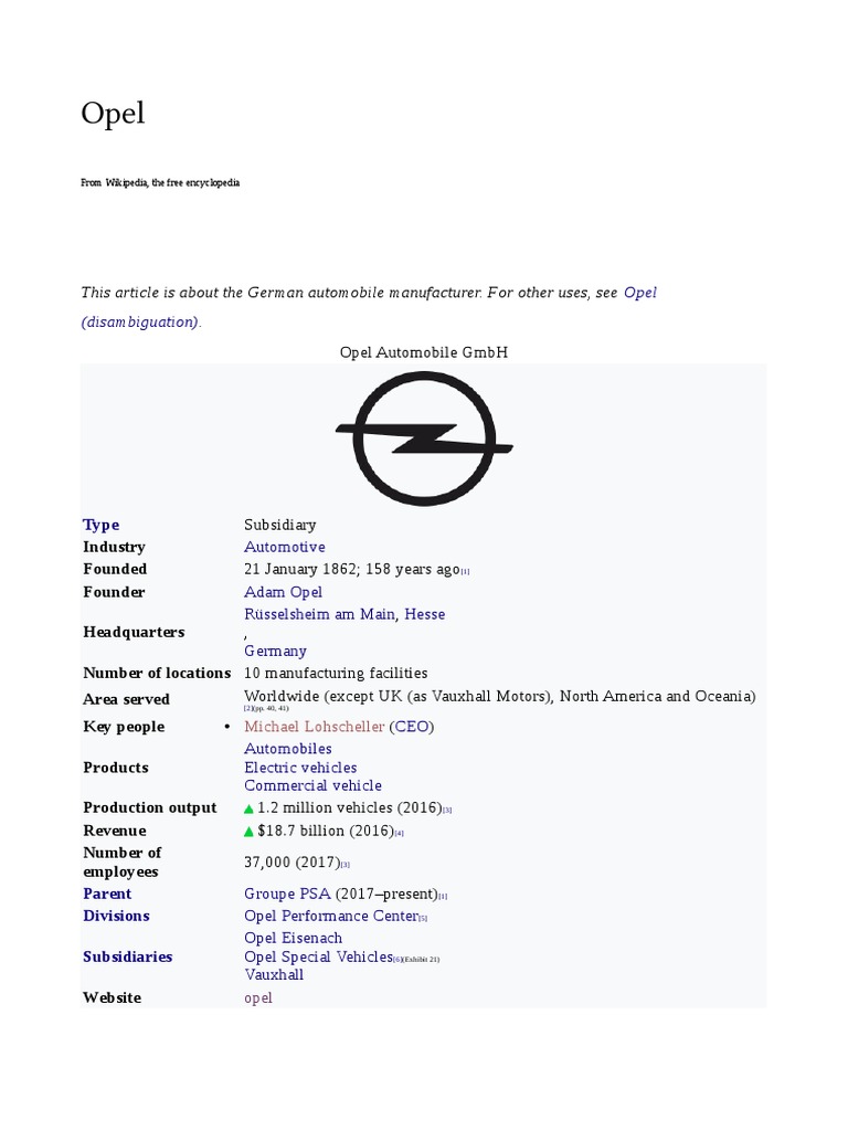 Opel | PDF | Opel | Motor Vehicle