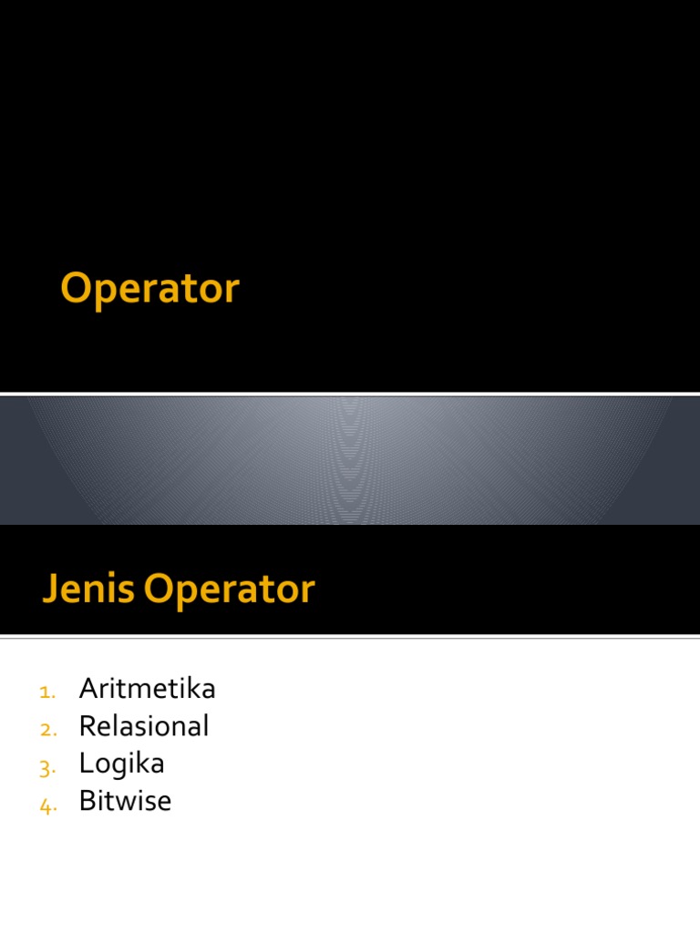 Bab 4 Operator | PDF