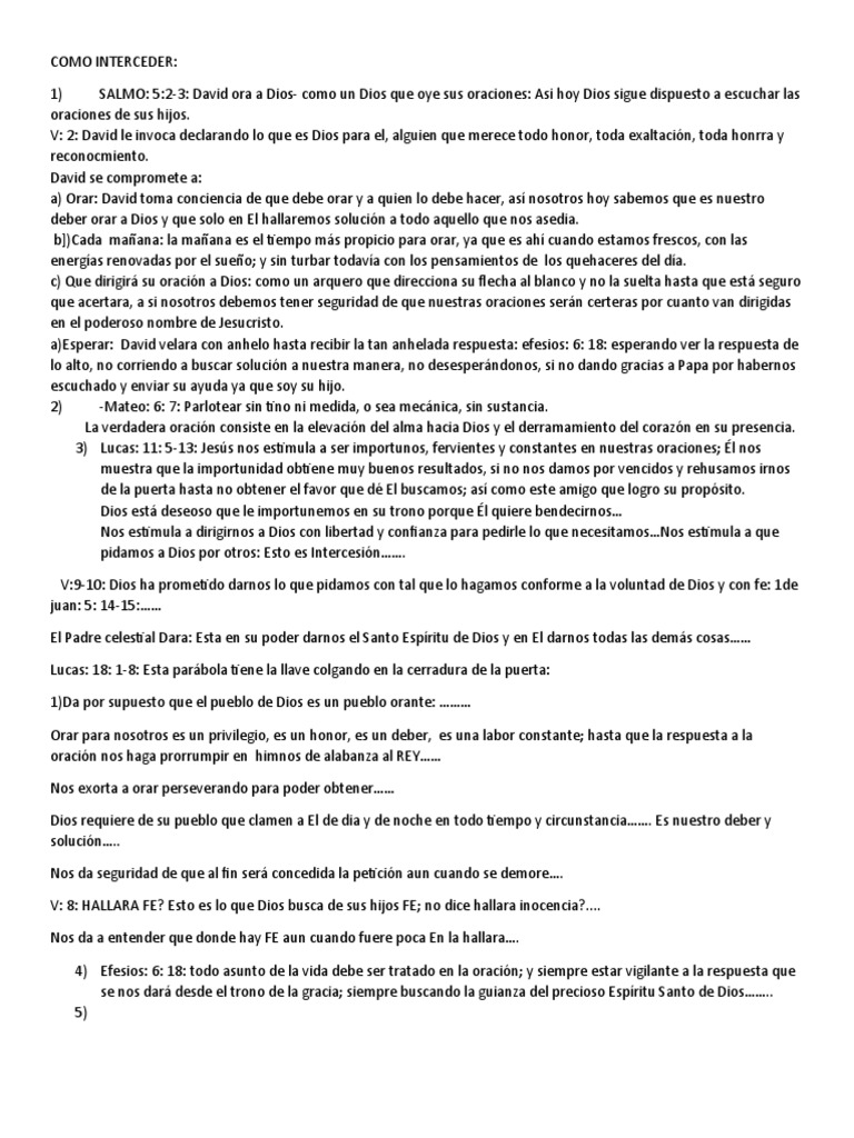 Como Interceder | PDF | Oración | Religión y creencia