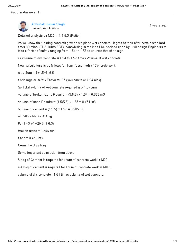 Mix Ratio Calculation | PDF