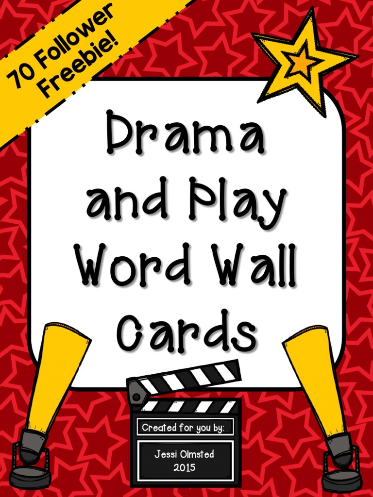 Freebie Drama and Play Word Wall Cards | PDF