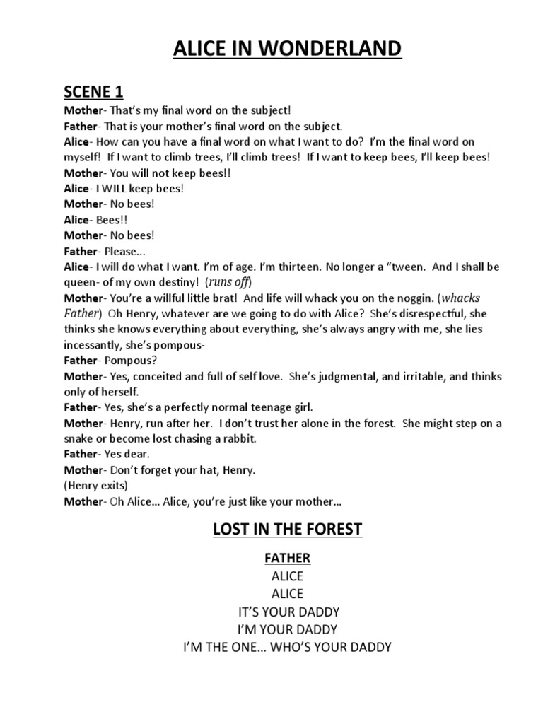 Alice in Wonderland | PDF | Alice's Adventures In Wonderland | Lewis ...