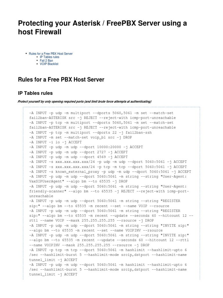 Protegiendo El Asterisk | PDF | Arquitectura de internet | Tecnología de información y ...