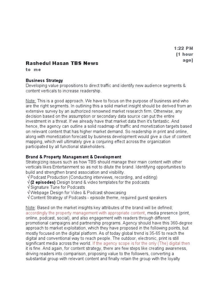 DDrafts For Online TBS - 2020 | PDF