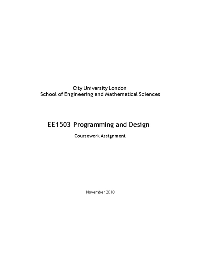EE1503 CW Assignment-1 | PDF | Computer Program | Programming
