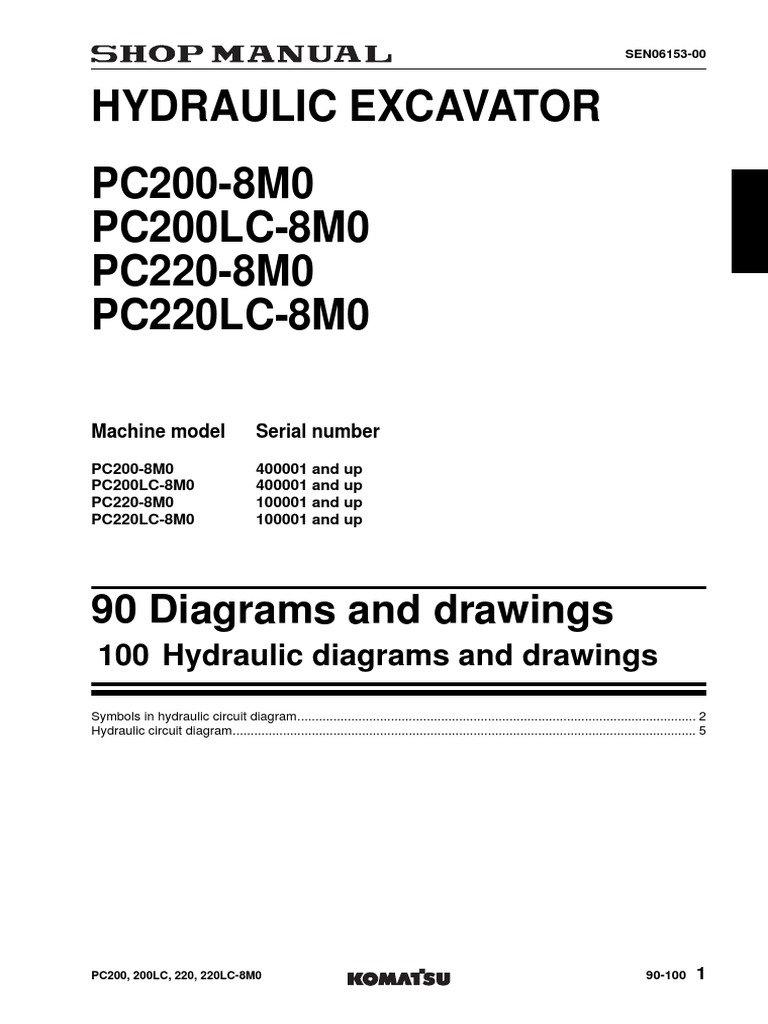 PC 200 LC Diagrama Hidráulico e Elétrico PDF | PDF | Graphic Design ...