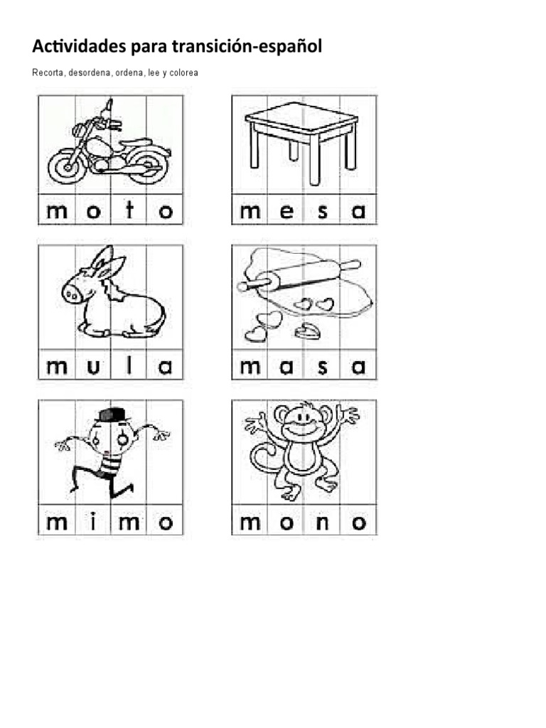 Actividades para Transición | PDF