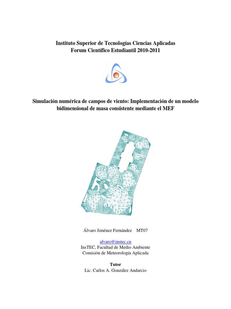 Masa Consistente Elementos Finitos 2D | PDF | Método de elementos ...