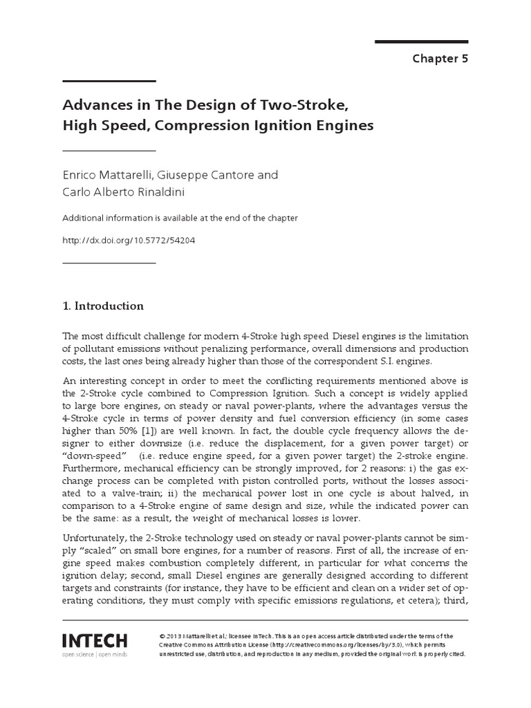 Advances in The Design of Two-Stroke, High Speed, Compression Ignition ...