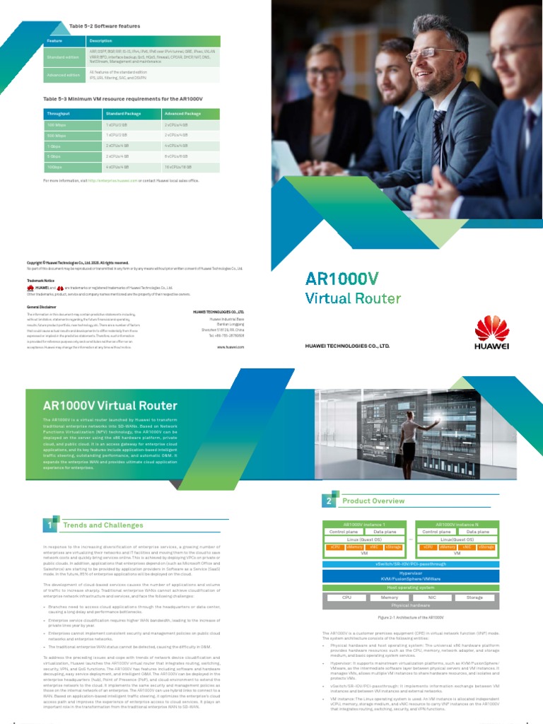 Huawei AR1000V Brochure | PDF | Virtual Machine | Cloud Computing