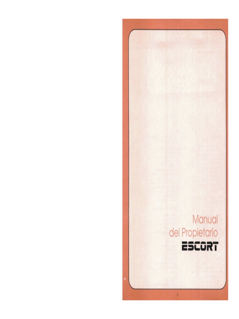 Manual Ford Escort PDF | PDF