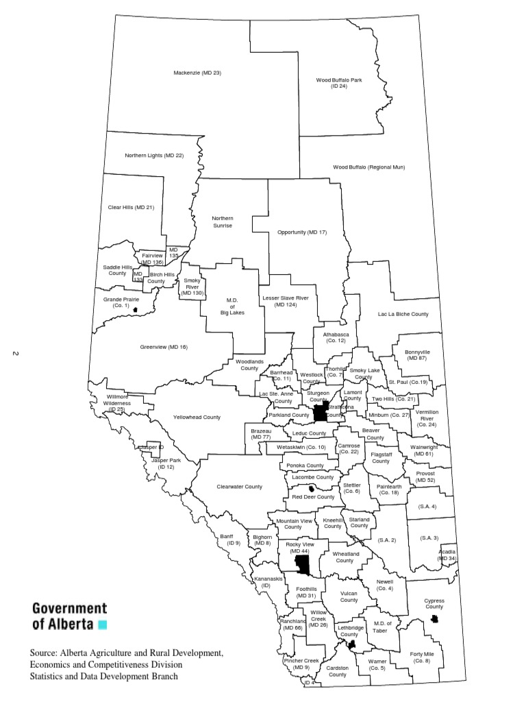 Alberta Municipal Map | PDF | Alberta | Nature