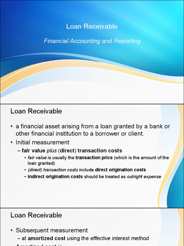 13 Acctg Ed 1 - Loan Receivable | PDF | Loans | Amortization (Business)