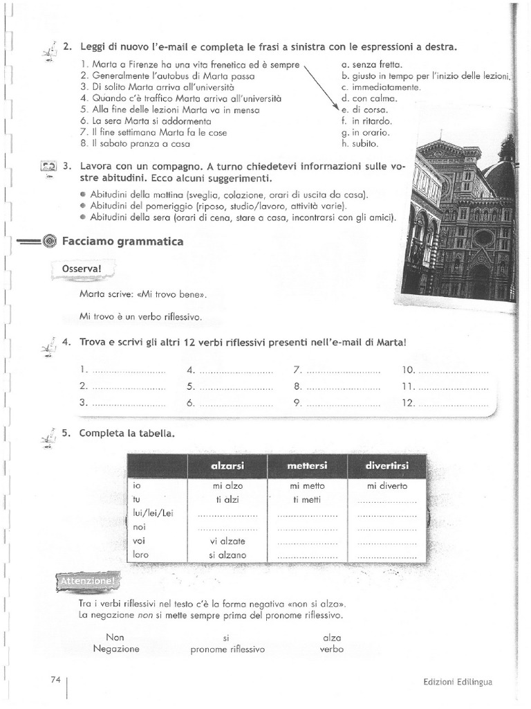 Grammatica - I Verbi Riflessivi | PDF