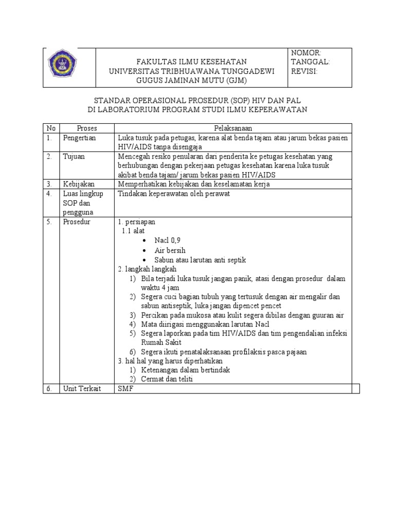 Sop Konseling VCT Hiv Aids | PDF